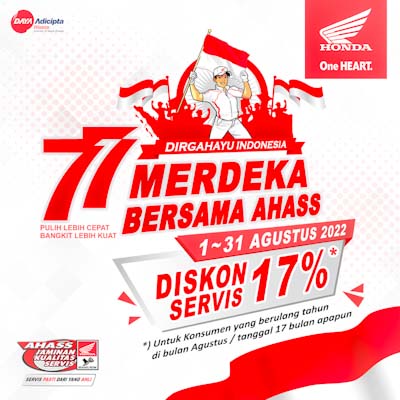 AHASS Beri Diskon 17 Persen untuk Service Motor Honda